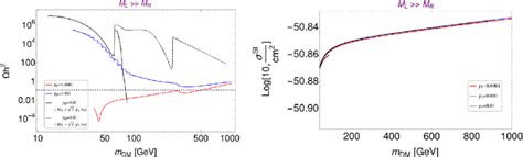 Left Variation Of Relic Density As A Function Dm Mass For Su 2 R