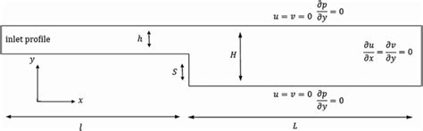 Geometry Dimensions And Boundary Conditions For Backward Facing Step