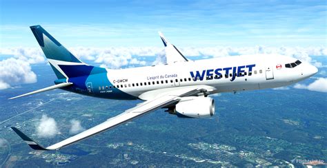 Westjet 2018 Livery C Gwcm Pmdg B737 700 For Microsoft Flight
