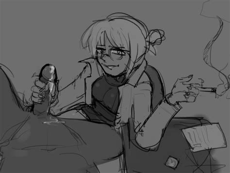 Rule 34 1boy 1girls Black And White Call Of The Night Cigarette