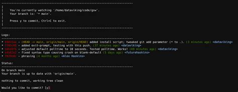 Oc Gsw Git Status Watch A Tui Hud For Your Repos Runixporn