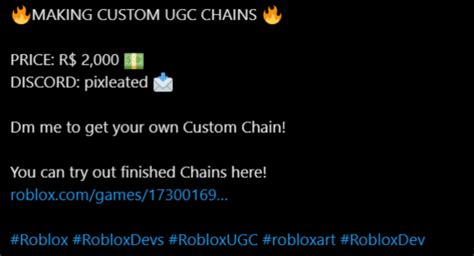 Making Custom Ugc Chains Creations Feedback Developer Forum Roblox