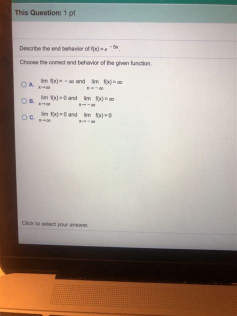 Solved This Question Pt Describe The End Behavior Of F X Chegg
