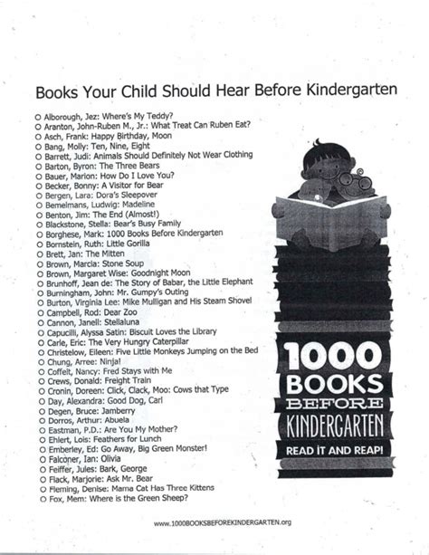 1000 Books Before Kindergarten