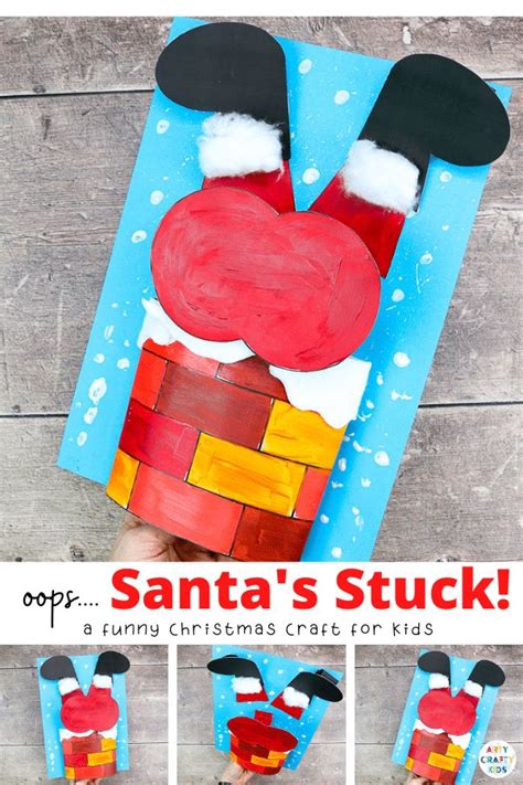 Santas Stuck Craft Santa In The Chimney Craft