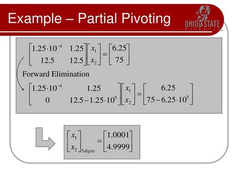 Ppt Linear Systems Pivoting In Gaussian Elim Powerpoint Presentation