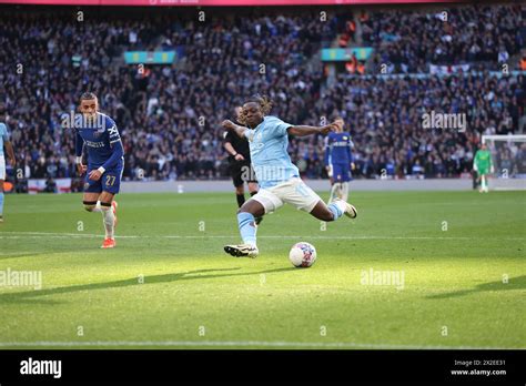 Jeremy Doku Mc At The Emirates Fa Cup Semi Final Match Manchester City V Chelsea At Wembley
