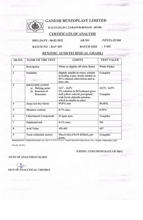 Benzoic Acid At ₹ 155kg Benzoic Acid In Mumbai Id 2854129052691