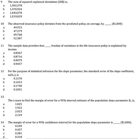 Solved 9 The Sum Of Squared Explained Deviations SSR Is A Chegg Com