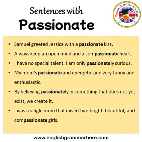 Sentences With Passionate Passionate In A Sentence In English Sentences For Passionate