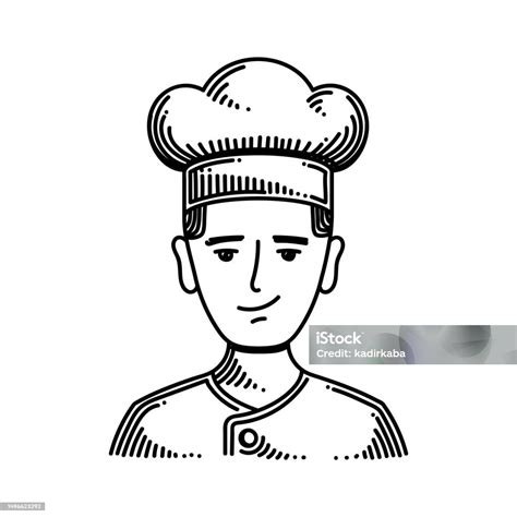 Vetores De Ícone Da Linha Do Chef Design Do Esboço Pixel Perfeito Traço