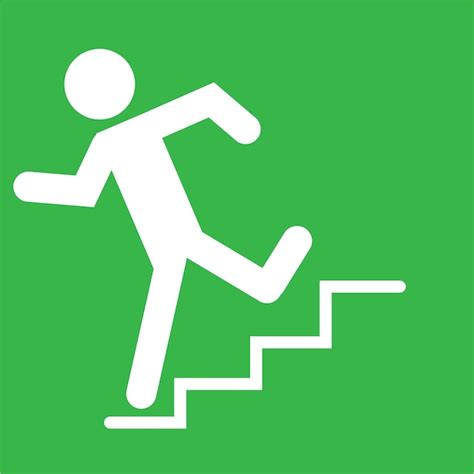 Набор знаков аварийного выхода Премиум вектор