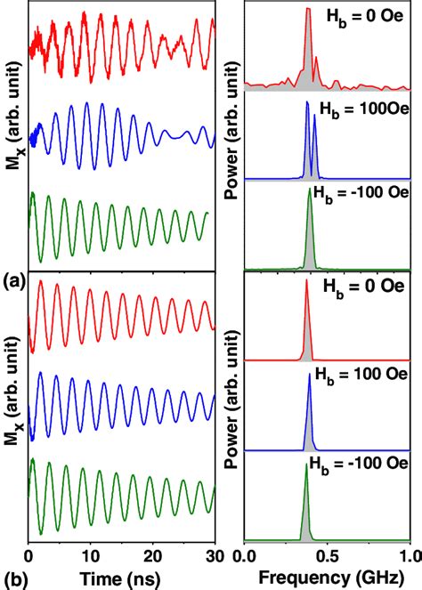 Simulated Time Dependent Magnetization And The Corresponding Fft