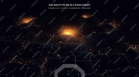 Lines Network Connection Structure Big Data Visualization Premium Ai