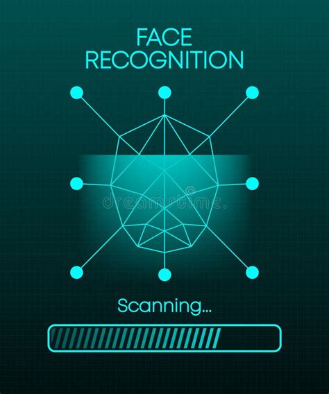 Face Recognition Futuristic Computer Technology Smart Identification System Face Id