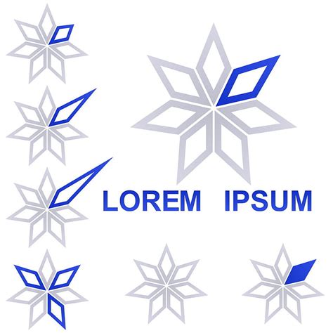 스타 기술 기호 디자인 세트 벡터 Eps Ai Uidownload