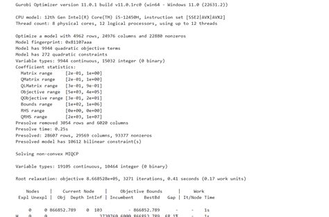 Solving Non Convex Miqcp In Reasonable Time Gurobi Help Center