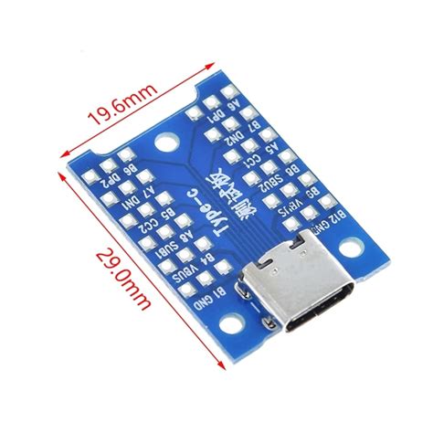Buy Usb Type C Female Pcb Connector Breakout Module 12pin Online In Egypt Micro Ohm Electronics