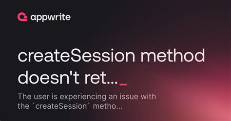 Createsession Method Doesnt Return The `provideruid` In Node Appwrite Threads Appwrite