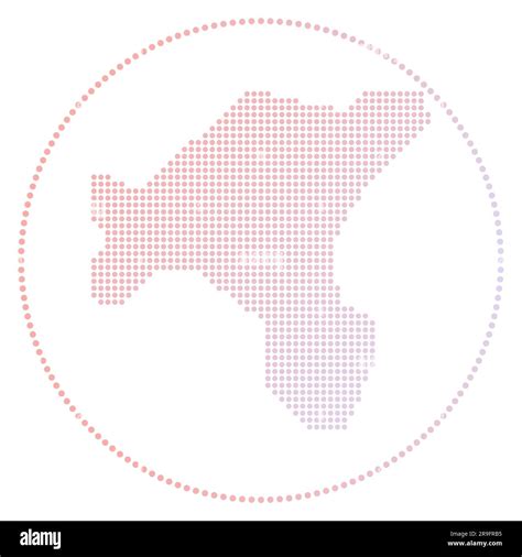 Salt Island Digital Badge Dotted Style Map Of Salt Island In Circle Tech Icon With Graduated