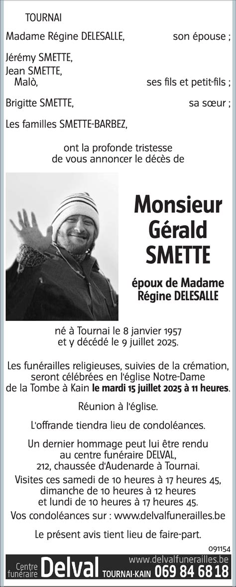 Gérald Smette † 09072025 Inmemoriam