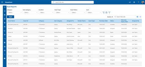Best Sharepoint Asset Management Asset Management 365 Software