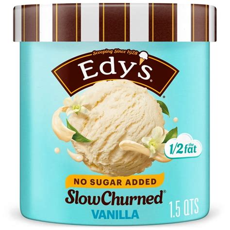 Edys Dreyers Slow Churned No Sugar Added Vanilla Light Ice Cream