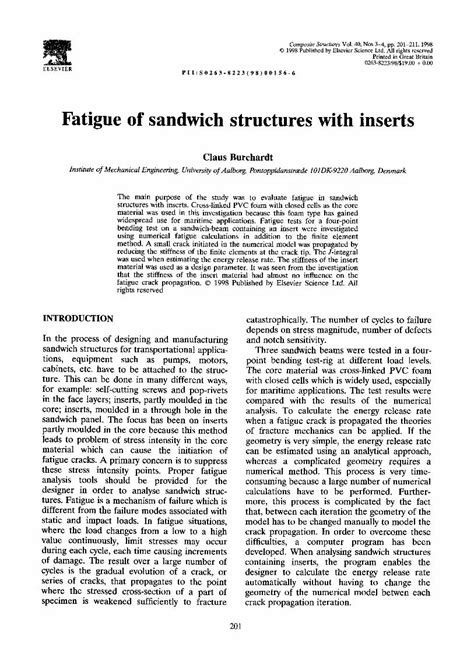 Pdf Fatigue Of Sandwich Structures With Inserts Dokumen Tips