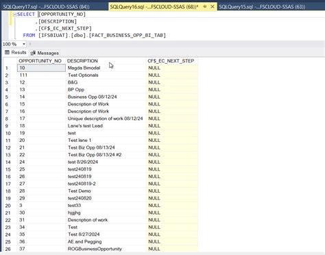 Tabular Models No Data For Custom Field In Sql Table Ifs Community
