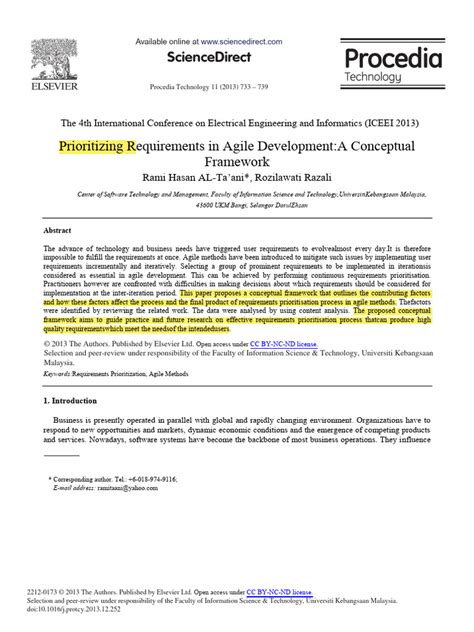 Requirement Prioritization Pdf Agile Software Development Information Technology