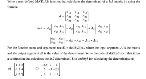Solved Write A User Defined Matlab Function That Calculates