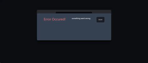 Adding Error Modal Component In React CODEDEC