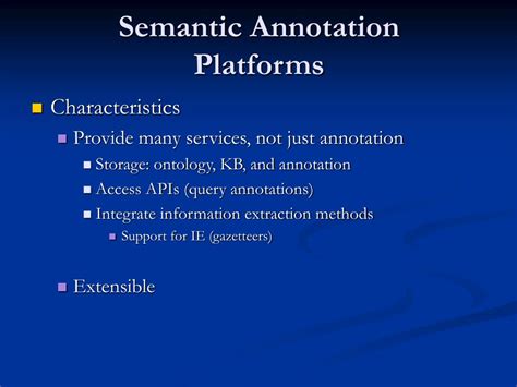 Ppt Survey Of Semantic Annotation Platforms Powerpoint Presentation