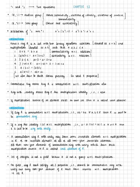 Ring Theory Sem 4 Pdf