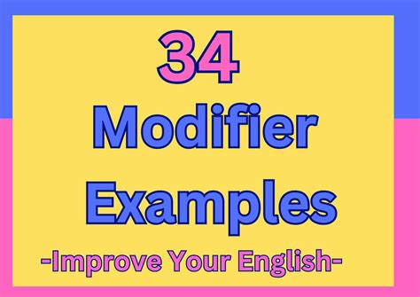 34 Modifier Examples Better English Guide