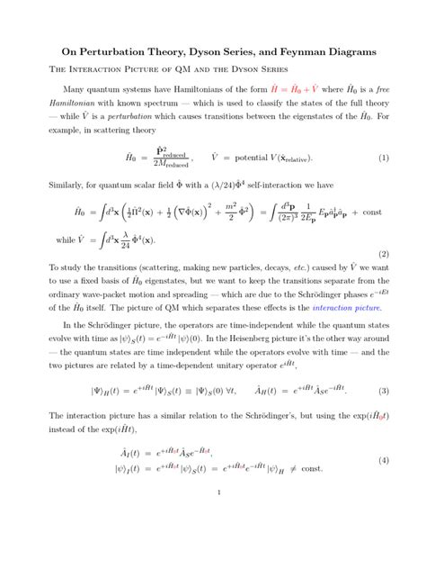 Dyson Series Download Free Pdf Perturbation Theory Quantum