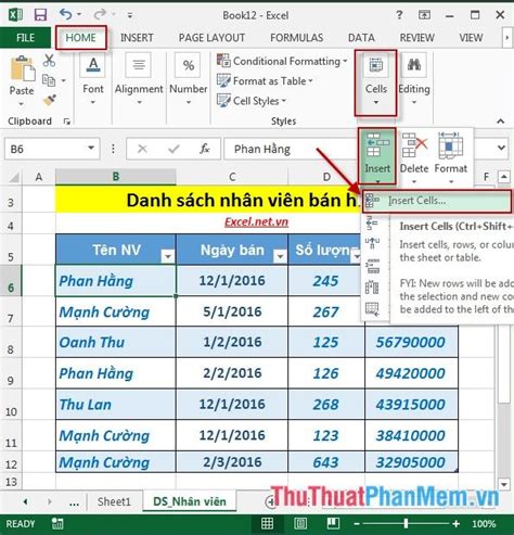Managing Cells Columns And Rows In Excel Spreadsheets