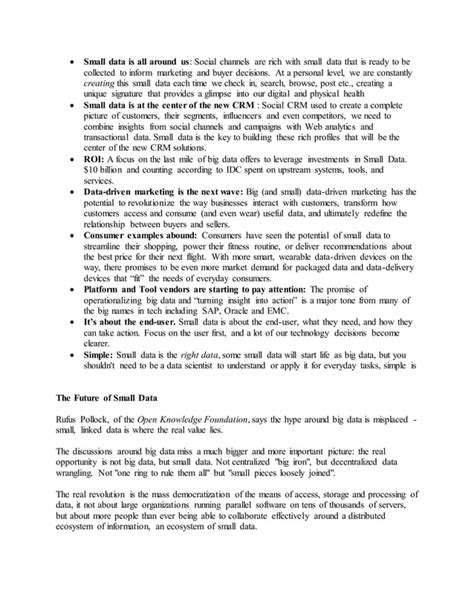 Small Data Vs Big Data Back To The Basics Pdf