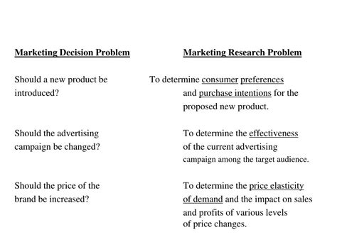 PPT The Management Problem Versus The Marketing Research Problem PowerPoint Presentation ID