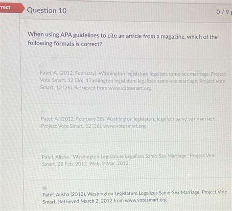 When Using APA Guidelines To Cite An Article From A Chegg Com
