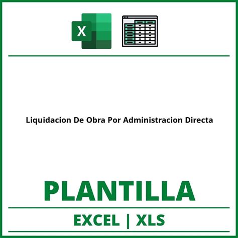Formato De Liquidacion De Obra Excel XLS