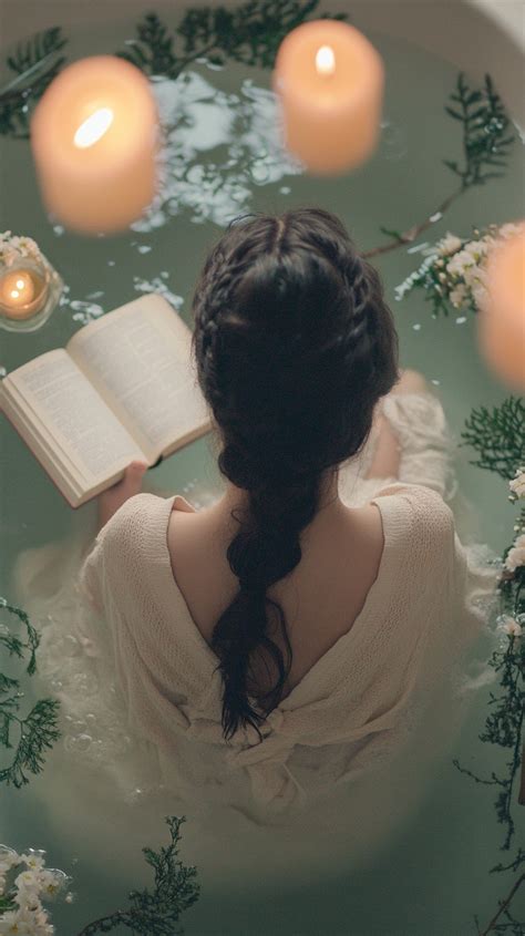 Free Serene Bath Reading Image Serenity Relaxation Candles