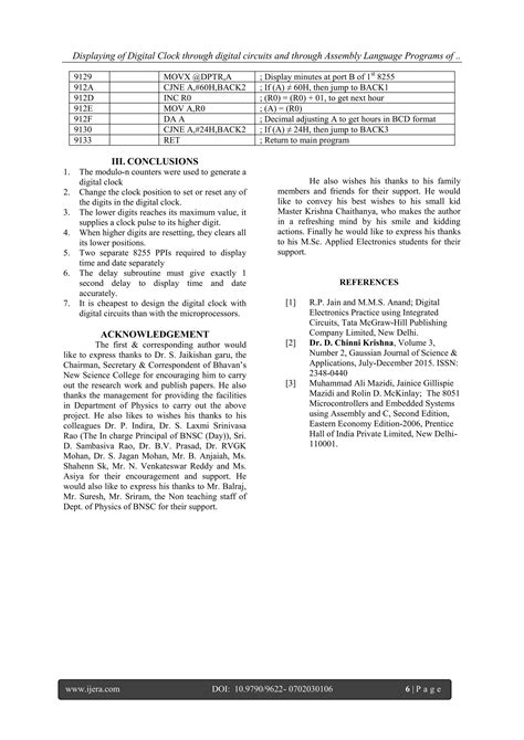 displaying of digital clock through digital circuits and through
