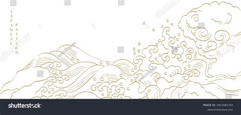 Japanese Background Hand Drawn Wave Elements Stock Vector Royalty Free 2411681707 Shutterstock