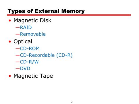 PPT External Memory Technologies In Depth PowerPoint Presentation