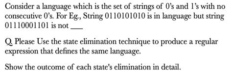 solved consider a language which is the set of strings of