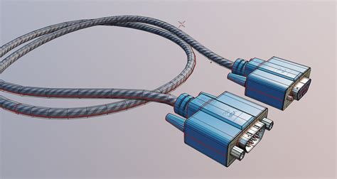 Vga Connector Computer Model Turbosquid 1432416