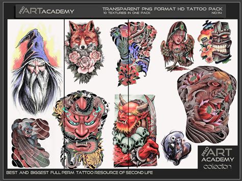 Second Life Marketplace Paa Tattoo Texture Pack 114
