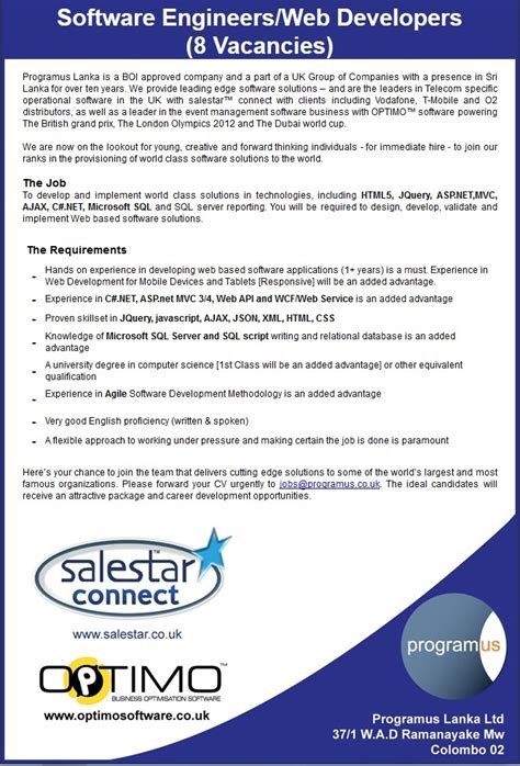 Software Engineers Web Developers