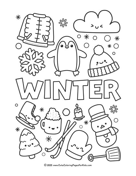 Winter Coloring Pages Free Printable Pdf Downloads Cute Coloring